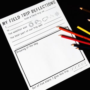 Field Trip Printable Reflections Activity, Homeschool Teacher Resources ...