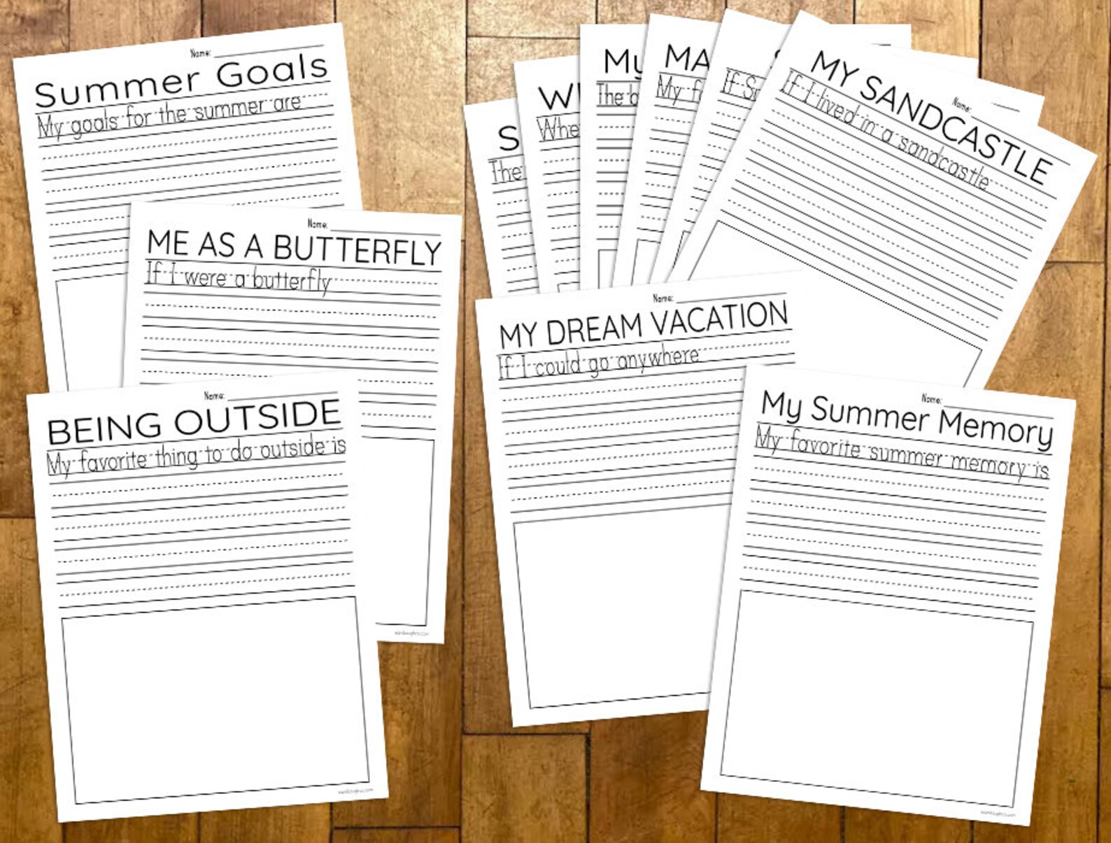 Summer Writing Prompt Bundle 15 Printable Writing Activities - Etsy