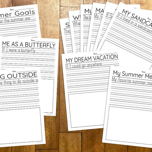 Summer Writing Prompt Bundle 15 Printable Writing Activities - Etsy