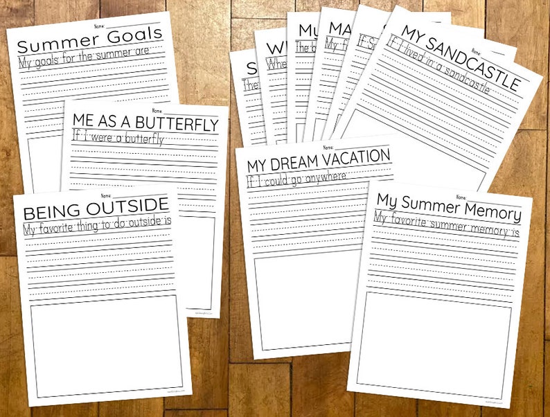 Summer Writing Prompt Bundle 15 Printable Writing Activities - Etsy