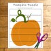 Pumpkin Puzzle, Printable Game, Fall Activity for Kids, Indoor Activity ...