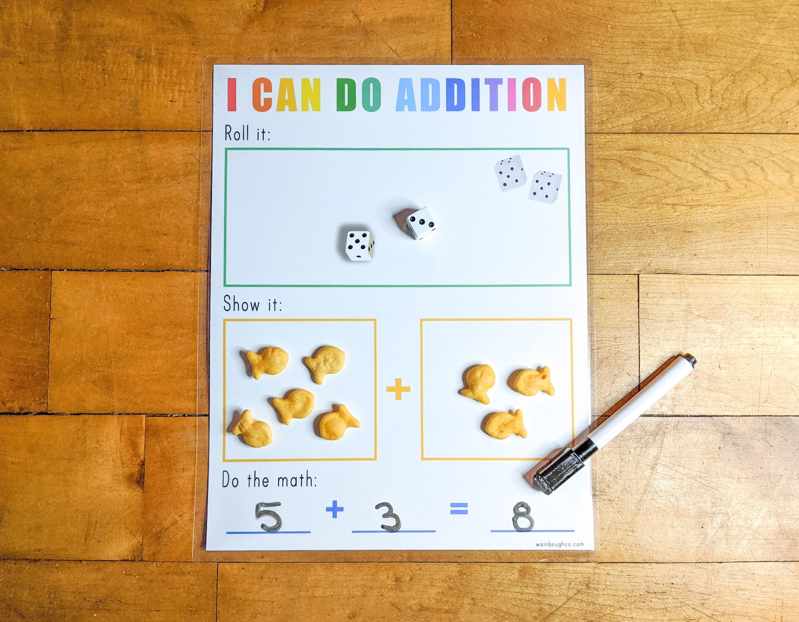 Printable Math Game, Addition Dice Activity, Learning to Count ...