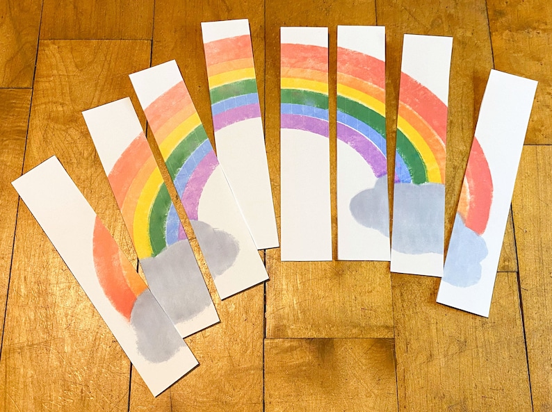 Rainbow Puzzle Printable Game Weather Activity for Kids - Etsy