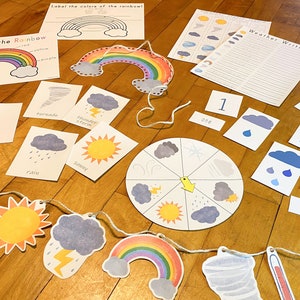 Weather Themed Printable Activity Package, Kids Educational Downloads ...