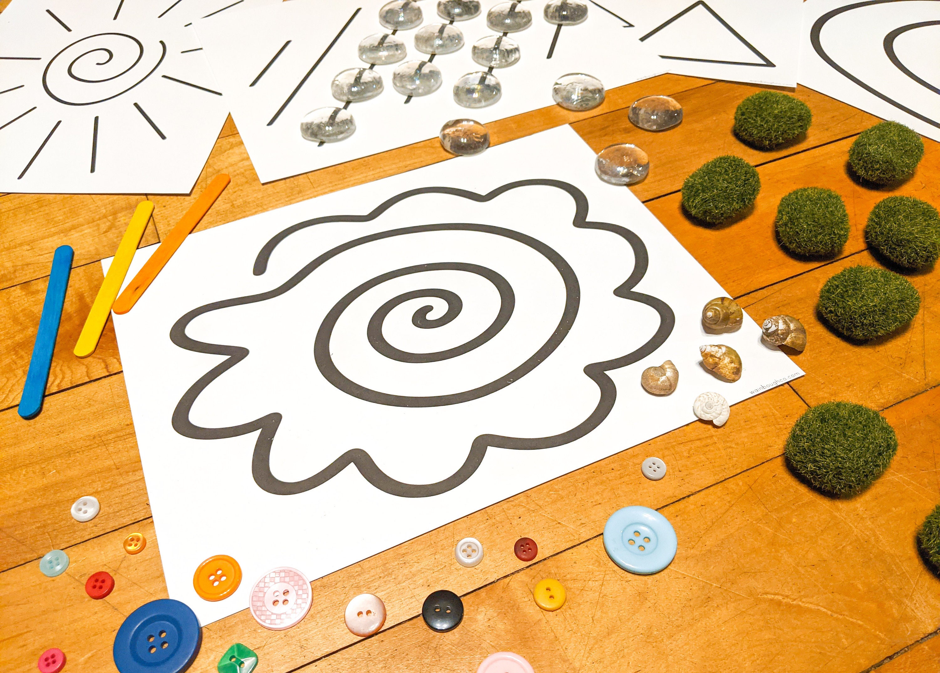 Loose Parts Printable Mats Pre Writing Activity Kids Play | Etsy