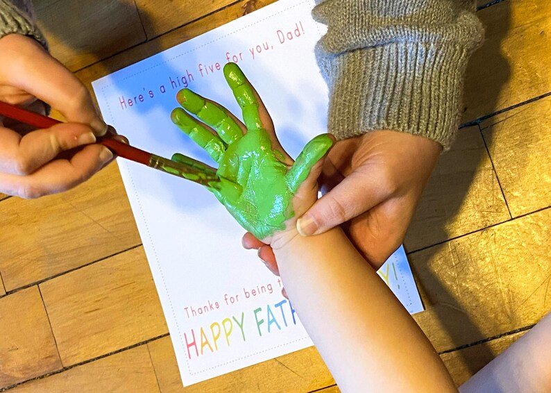 Father's Day Handprint Craft Kid Gift for Dad Printable - Etsy