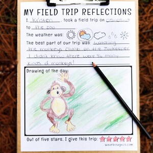 Field Trip Printable Reflections Activity, Homeschool Teacher Resources ...