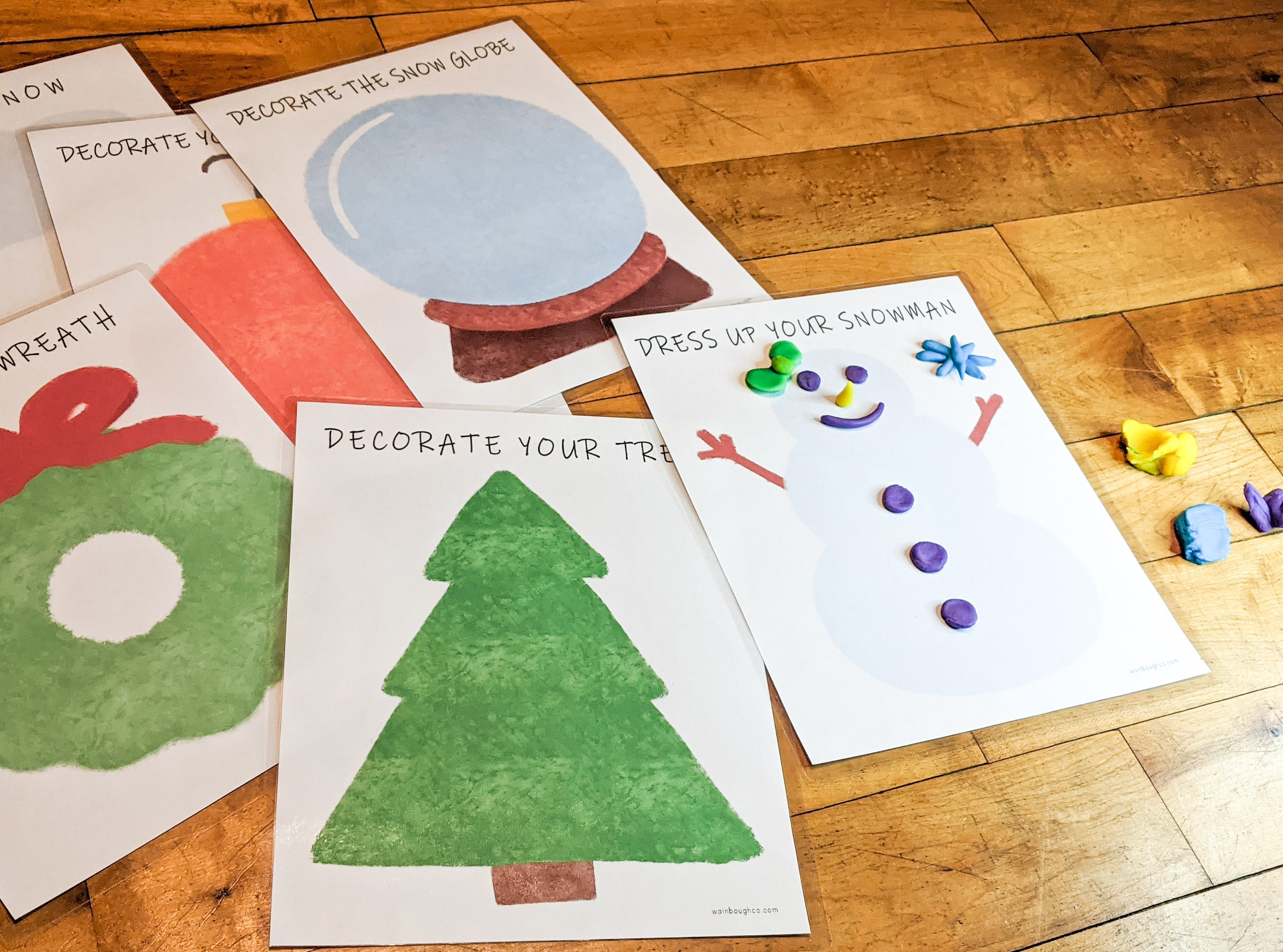 Winter Play Dough Mat Activity Bundle, Printable Modeling Dough Pages ...