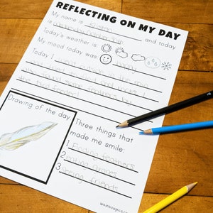 Daily Printable Reflections Activity, Homeschool Teacher Resources ...