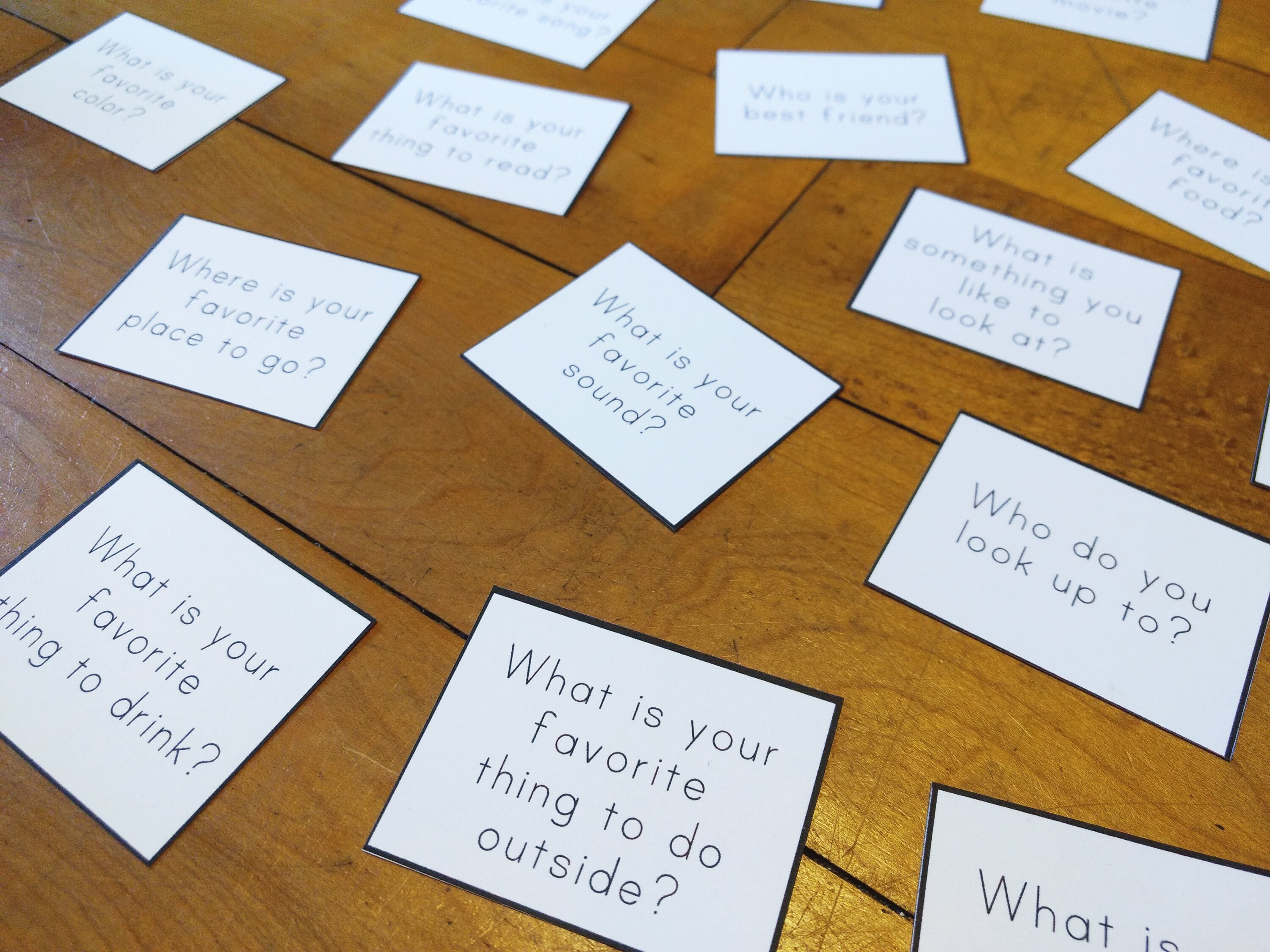 Gratitude Themed Conversation Starters, Favorite Questions, Kids ...