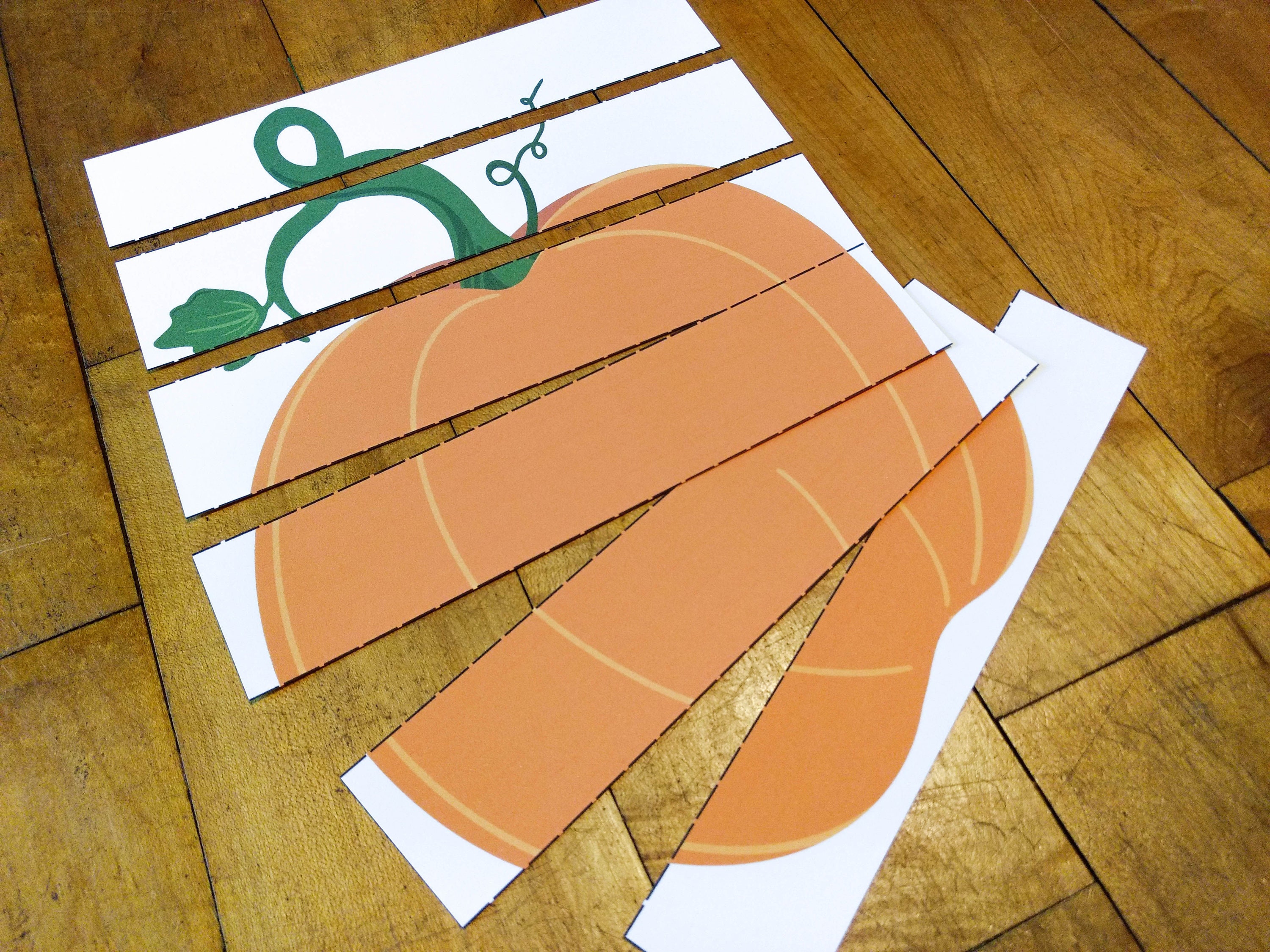 Pumpkin Puzzle Printable Game Fall Activity for Kids Indoor | Etsy