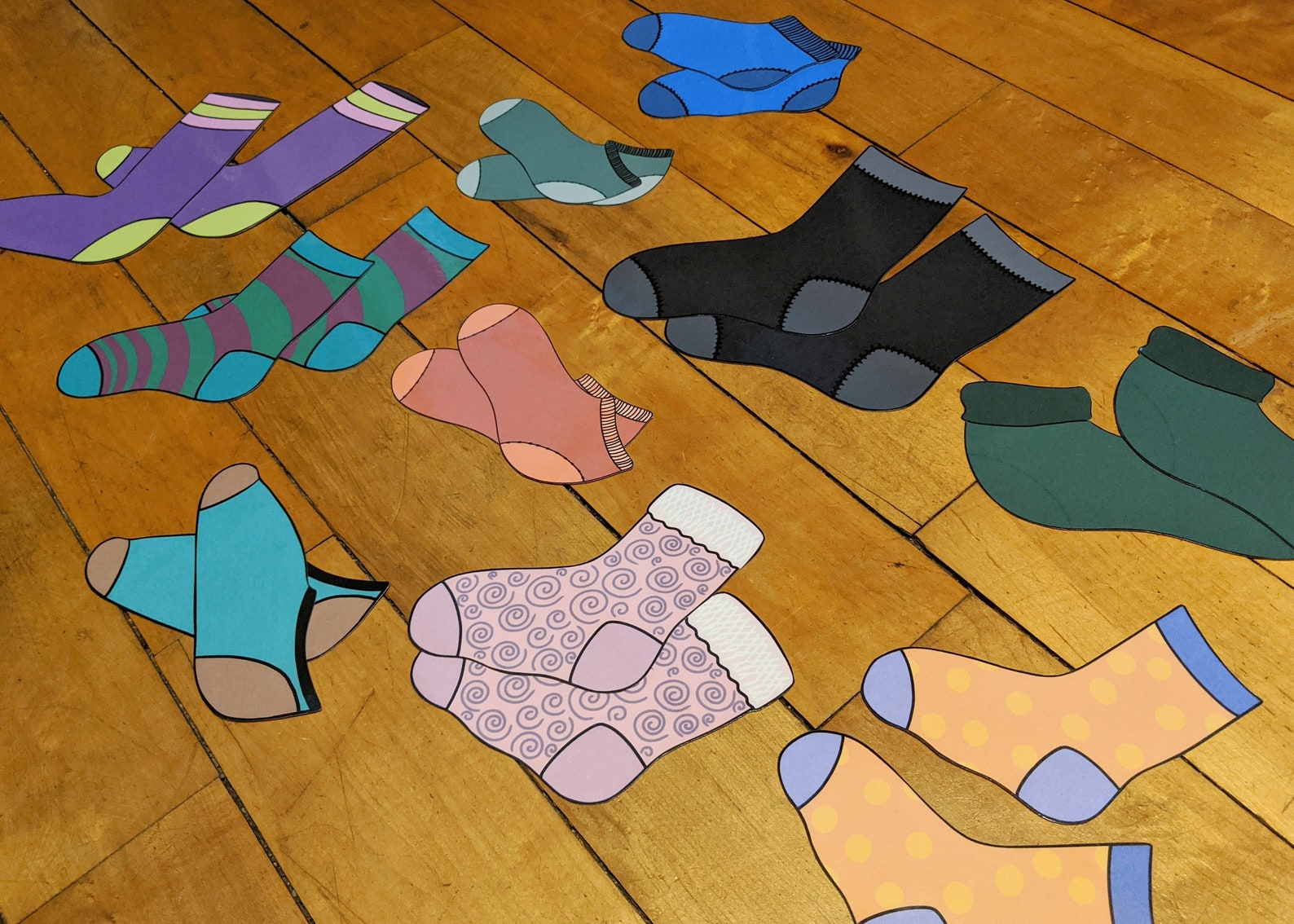 Printable Sock Matching Activity Cut and Sort Laundry Game | Etsy