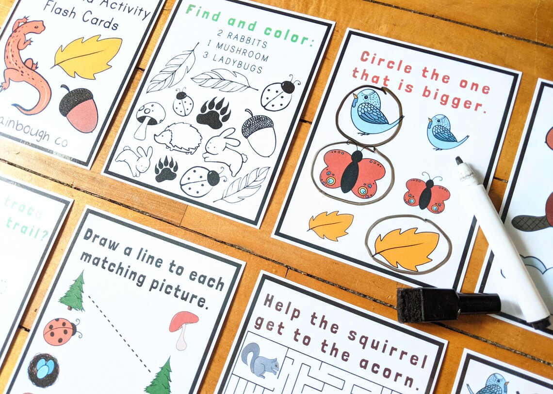 Woodland Printable Activity Bundle Kid Activities Preschool | Etsy