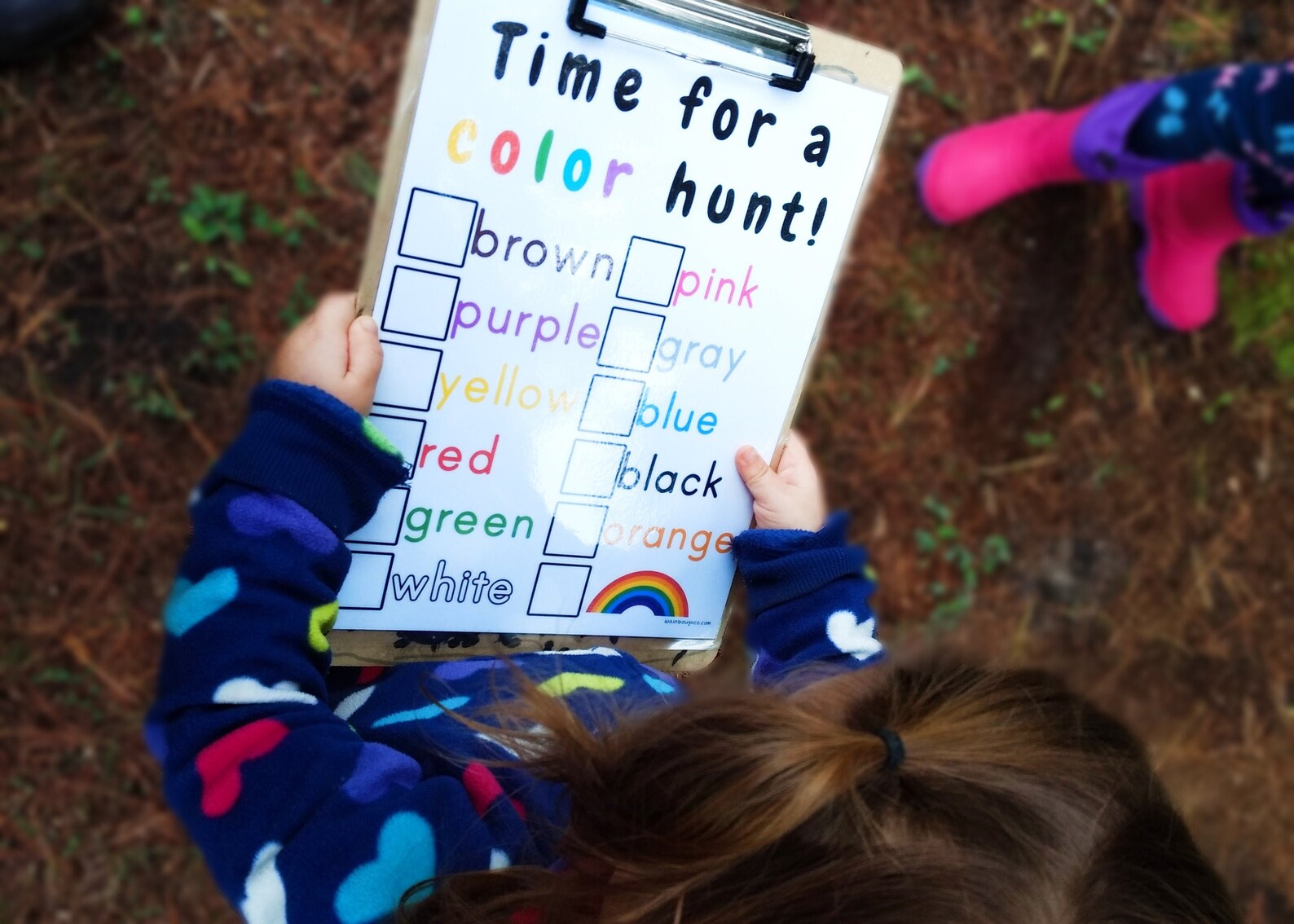 Printable Color Hunt Activity DIY Scavenger Hunt Rainbow - Etsy