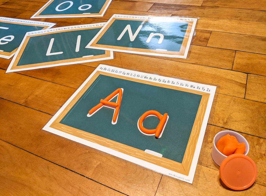 Letter Play Dough Mats, Printable Modeling Dough Pages, Kids Learning ...
