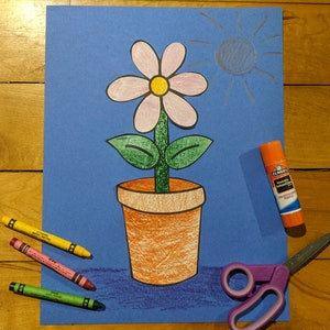 Build a Flower Printable Craft, Spring Paper Craft, Indoor Preschool ...