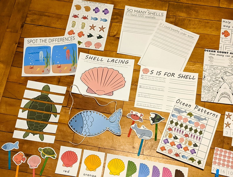 Ocean Printable Activity Bundle Summer Kid Activities - Etsy