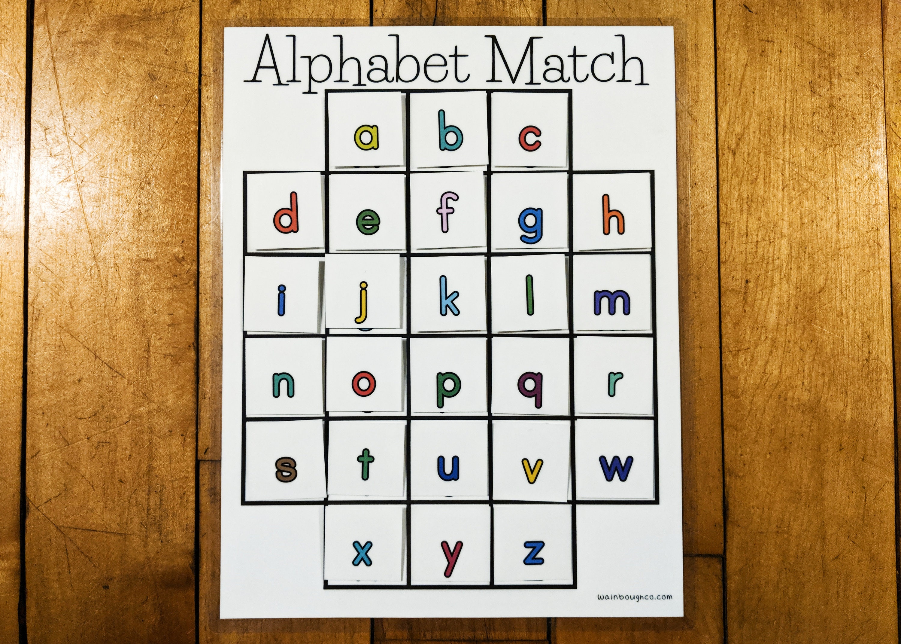 Letter Matching Activity, Printable Alphabet Match, Educational Game ...