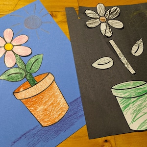 Build a Flower Printable Craft, Spring Paper Craft, Indoor Preschool ...