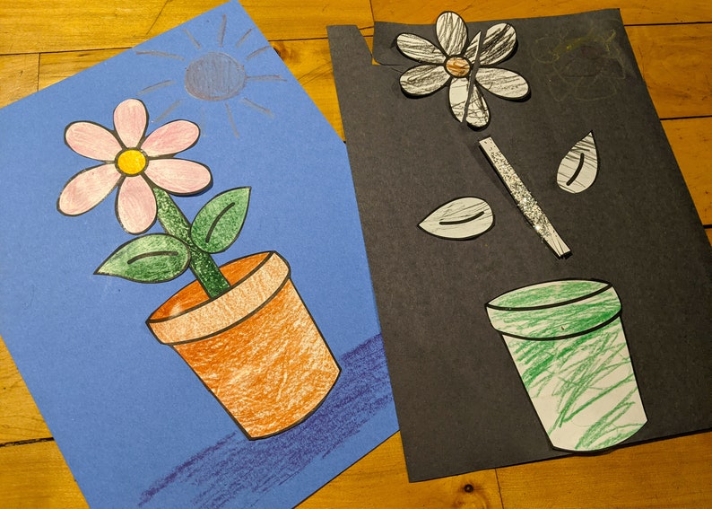 Build a Flower Printable Craft Spring Paper Craft Indoor | Etsy