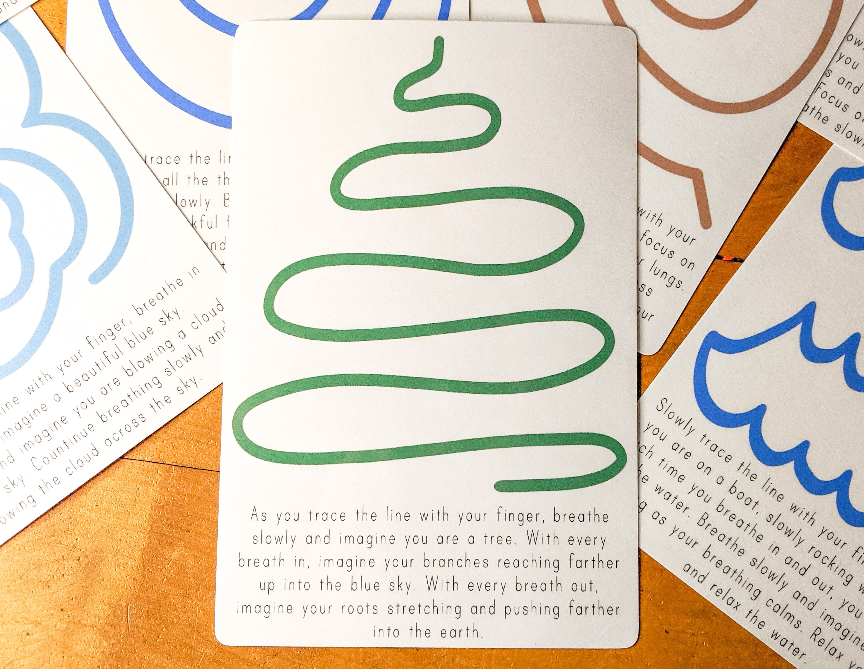 Guided Meditation Cards, Printable Mindfulness Flash Cards, Calm Down ...