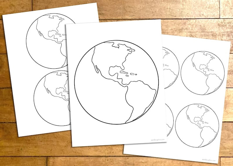 Printable Earth Templates, Earth Day Craft, Homeschool Teaching ...