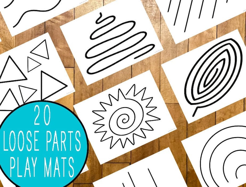 Loose Parts Printable Mats Pre Writing Activity Kids Play - Etsy