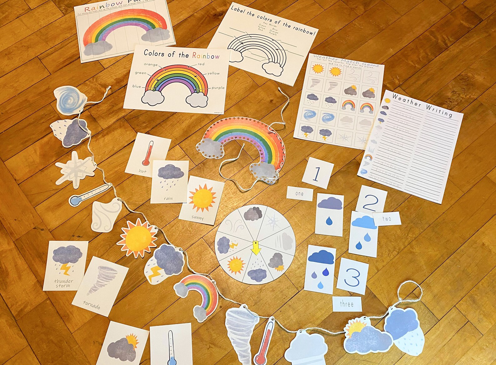 Weather Themed Printable Activity Package Kids Educational - Etsy