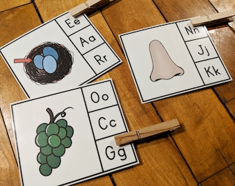Beginning Sounds Printable Flash Card Game, Traceable Activity, Phonics ...