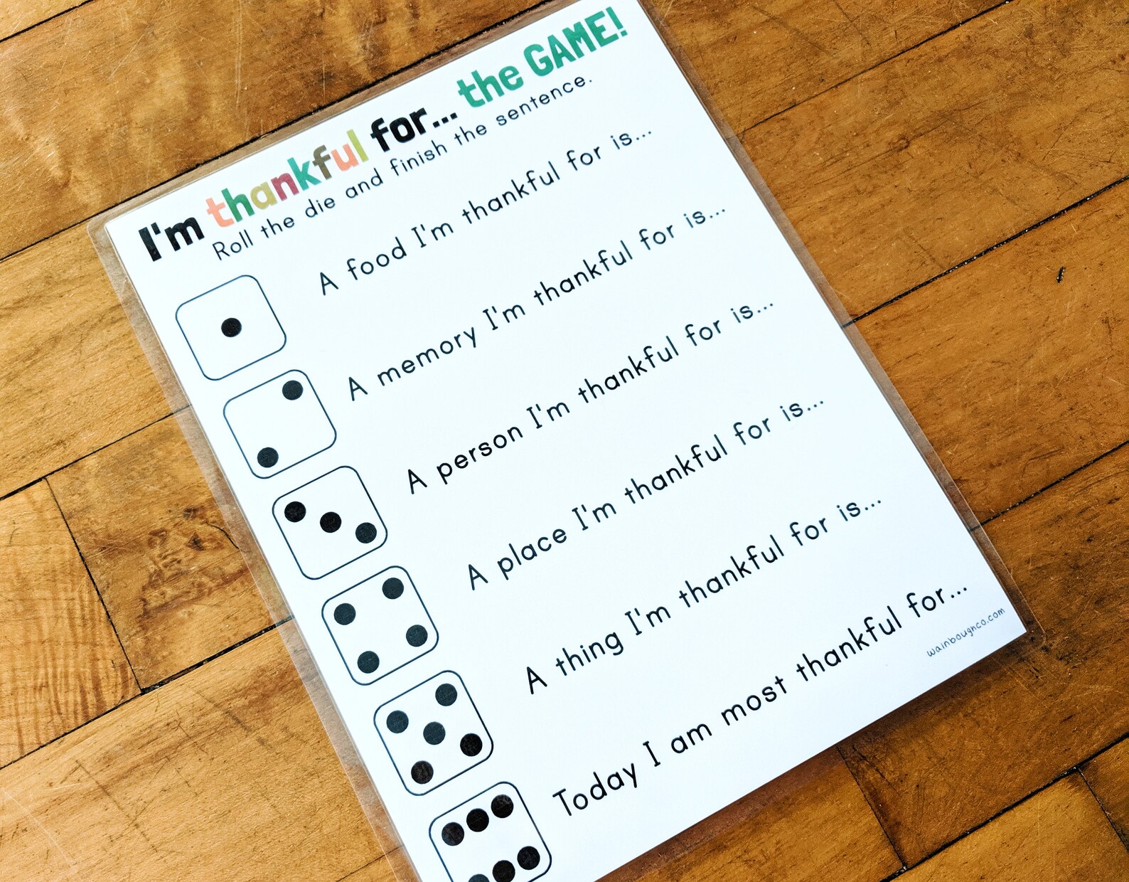 Printable Thankful Game, Gratefulness Activity, Family Conversations ...
