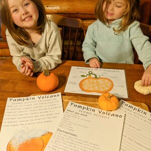 Pumpkin Volcano Science Activity, Printable Fall Homeschool, Autumn ...