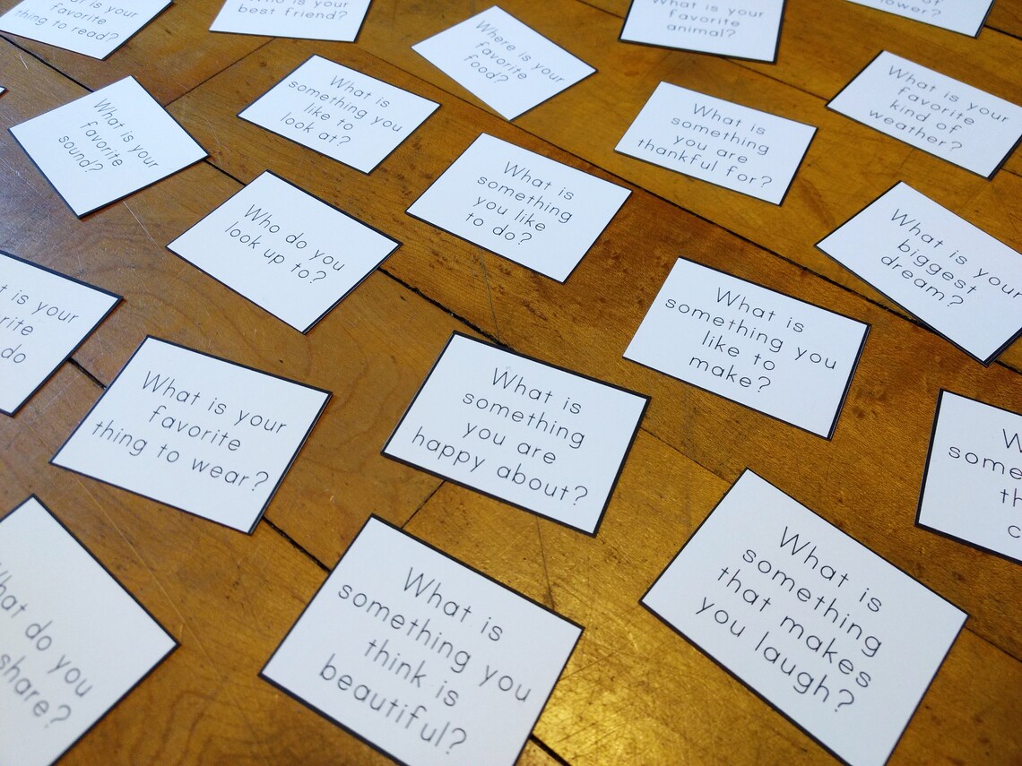 Gratitude Themed Conversation Starters Favorite Questions | Etsy