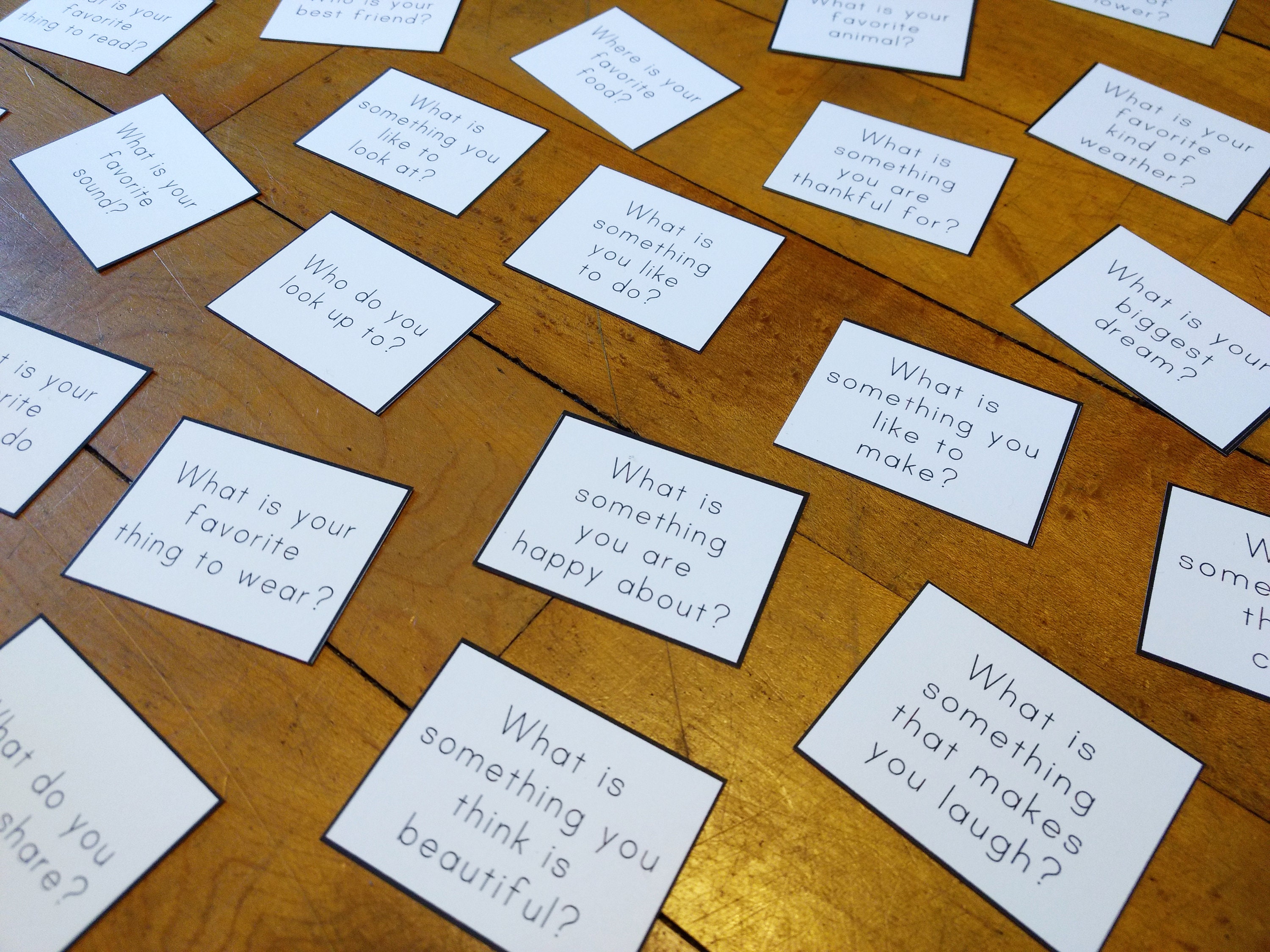 Gratitude Themed Conversation Starters Favorite Questions | Etsy