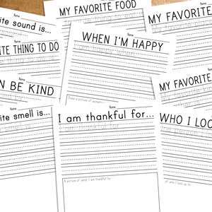 Gratitude Writing Prompt Bundle, 10 Printable Writing Activities ...