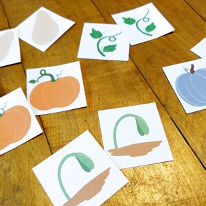 Pumpkin Matching Game, Printable Memory Game, Fall Activity for Kids ...