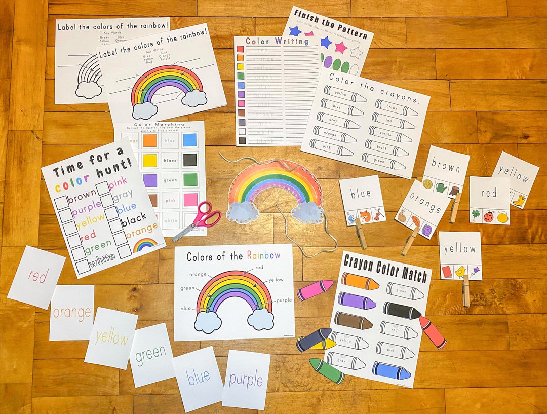 Learning Colors Printable Activity Bundle, Kids Educational Download ...