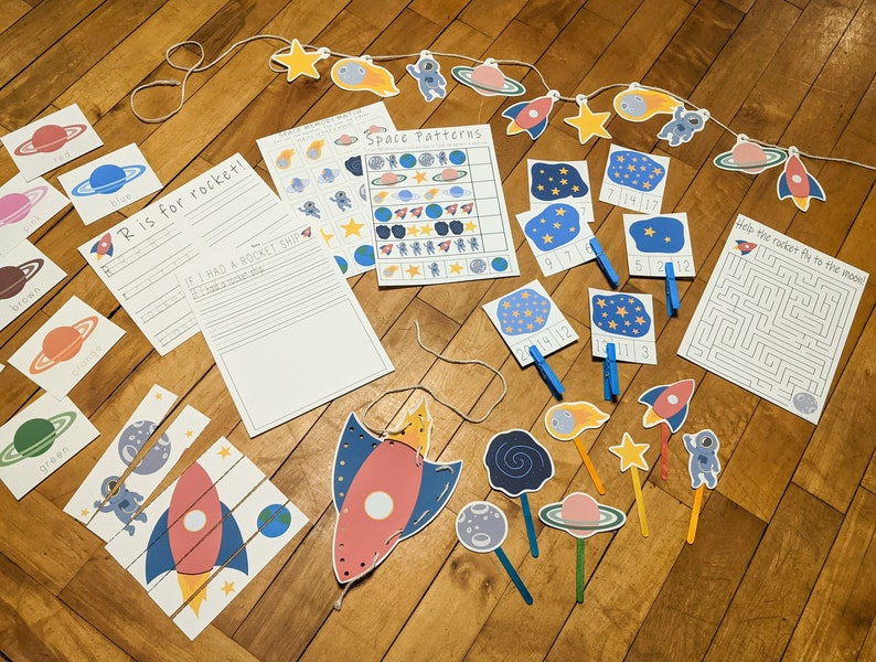 Space Printable Activity Bundle Kid Activities Preschool - Etsy