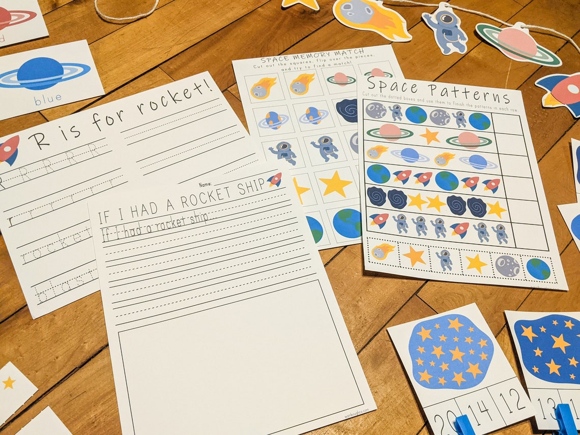 Space Printable Activity Bundle Kid Activities Preschool - Etsy