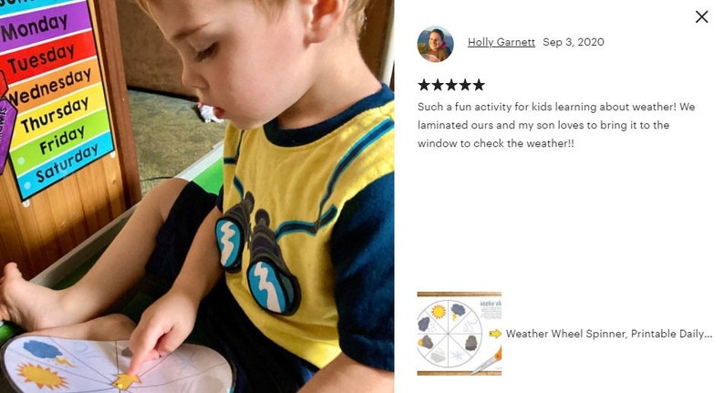 Weather Wheel Spinner Printable Daily Weather Activity Kids - Etsy