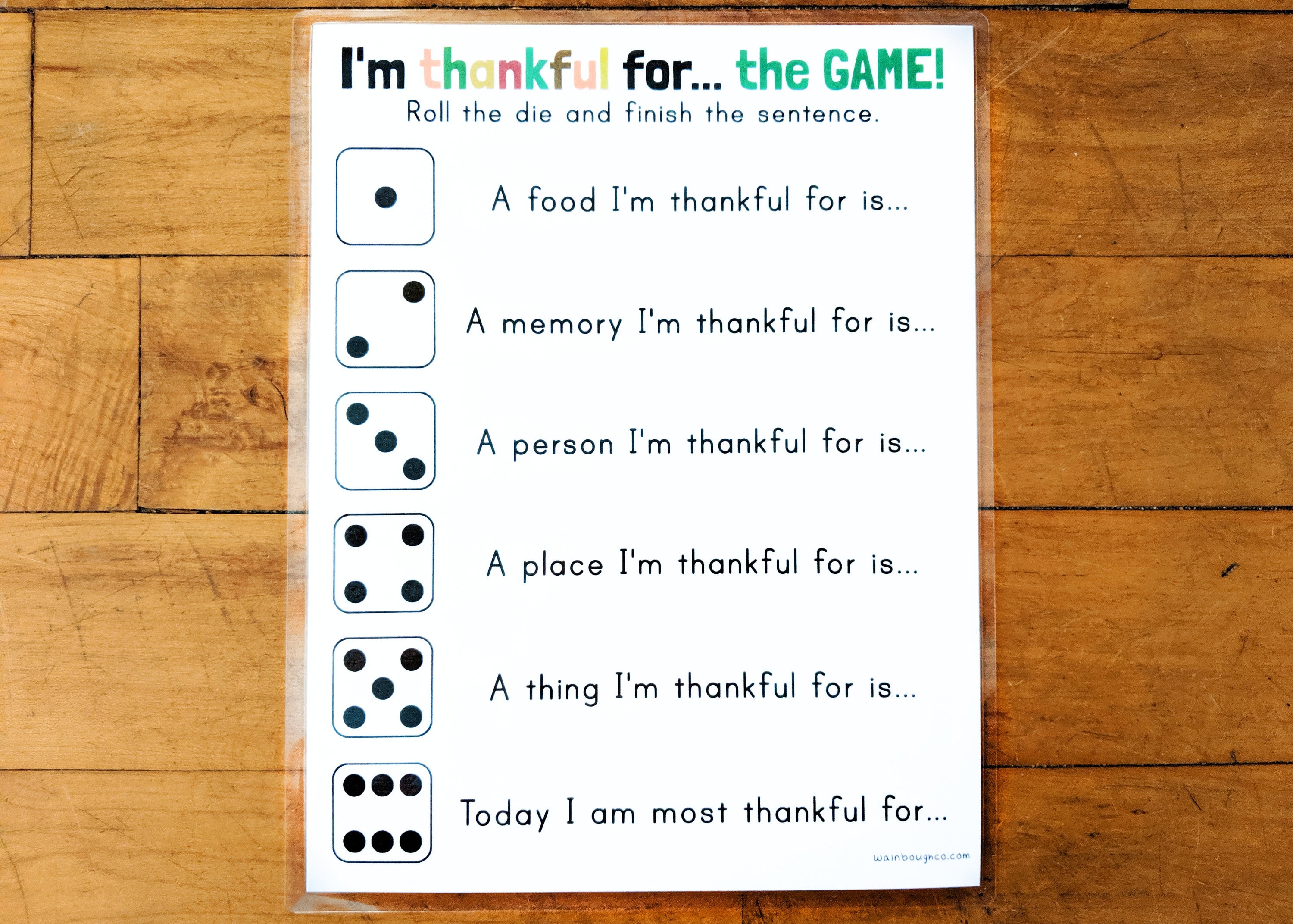 Printable Thankful Game, Gratefulness Activity, Family Conversations ...
