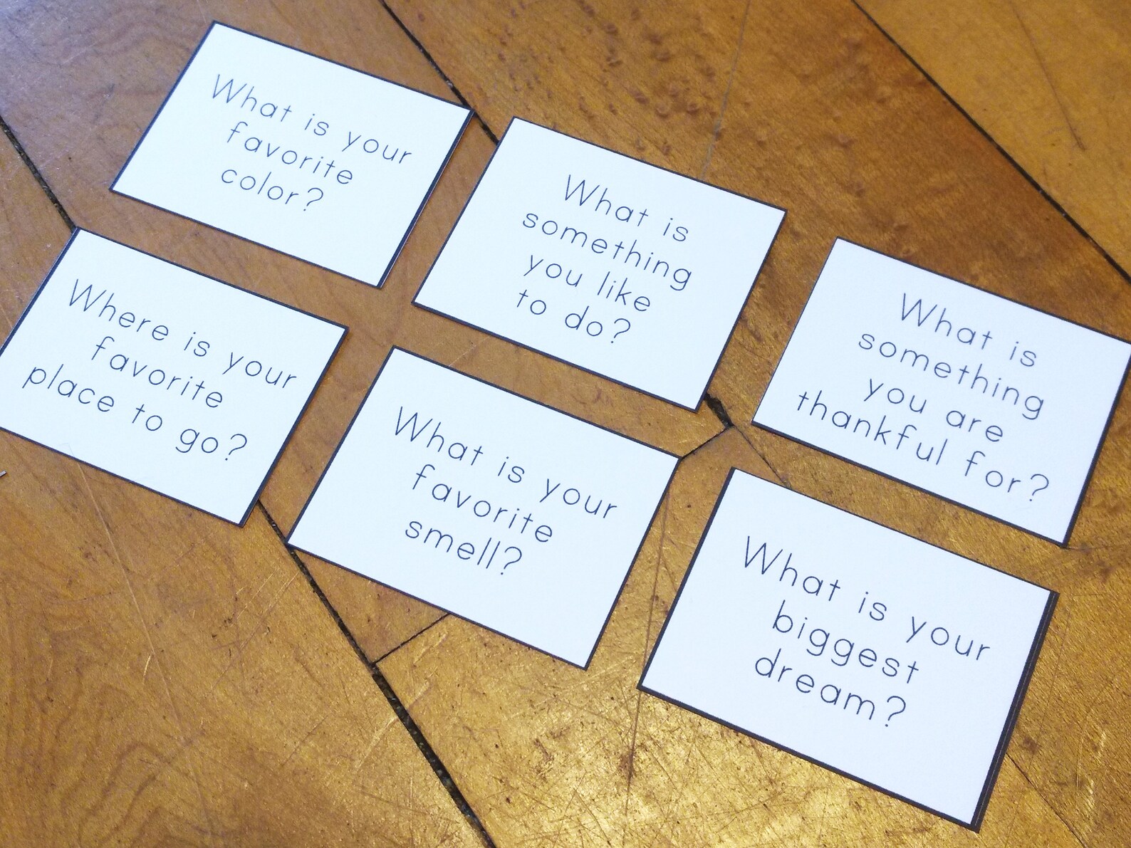 Gratitude Themed Conversation Starters Favorite Questions | Etsy