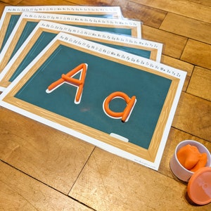 Letter Play Dough Mats, Printable Modeling Dough Pages, Kids Learning ...