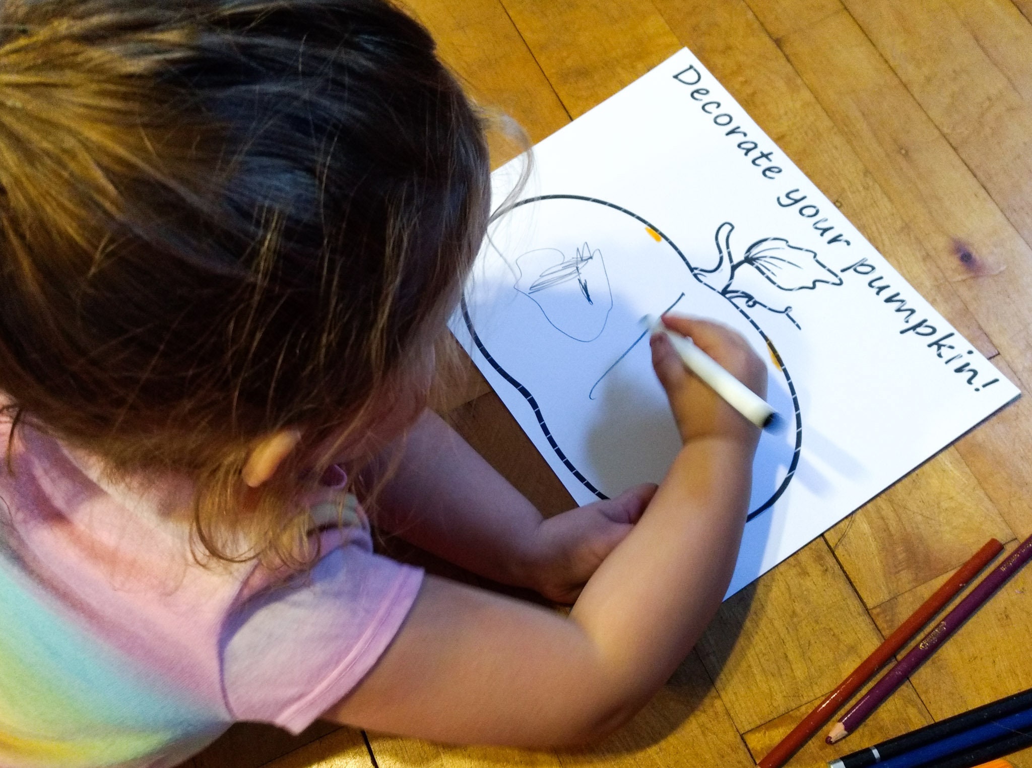 Pumpkin Coloring Page Jack O Lantern Activity Coloring Pages | Etsy