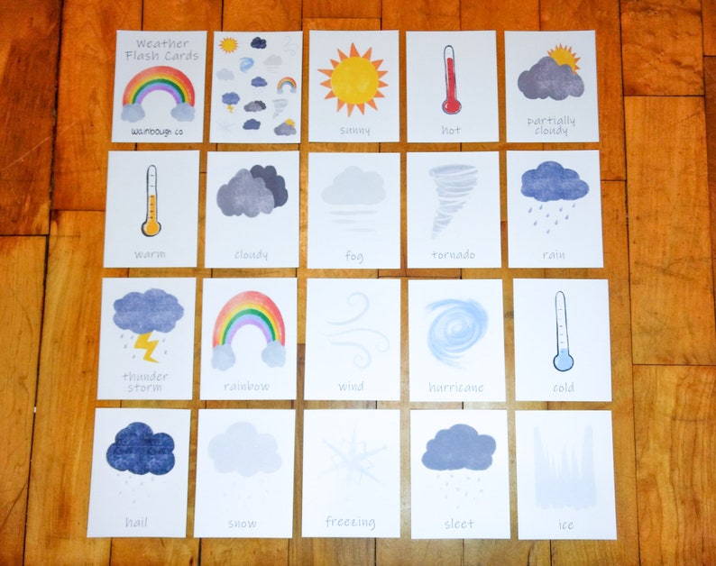 Weather Themed Printable Activity Package Kids Educational | Etsy