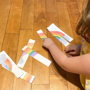 Rainbow Puzzle, Printable Game, Weather Activity for Kids, Indoor ...