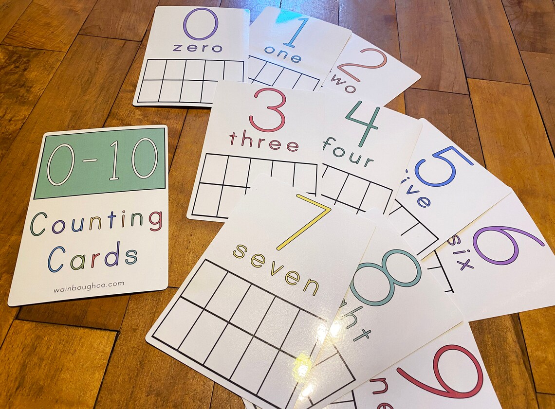 Counting Flash Cards Printable Learning Number Activities | Etsy