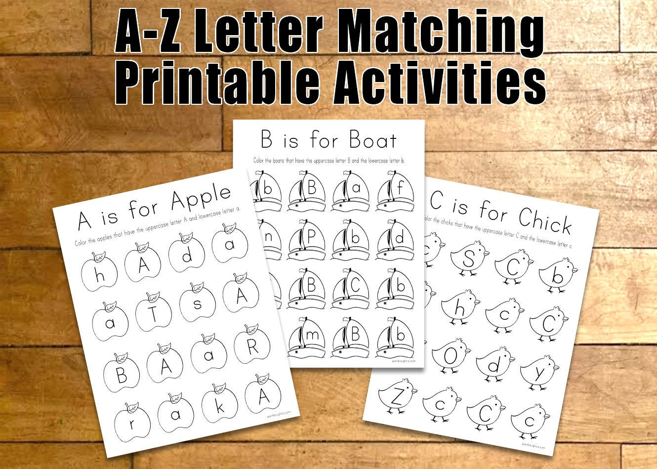 A-Z Letter Printable Activity Pages Preschool Coloring - Etsy