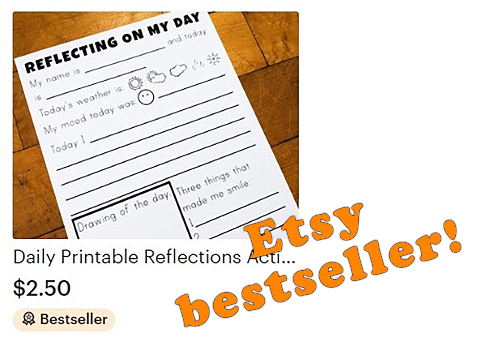 Daily Printable Reflections Activity Homeschool Teacher - Etsy