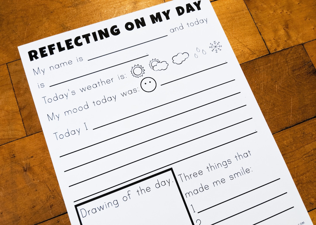Daily Printable Reflections Activity, Homeschool Teacher Resources ...