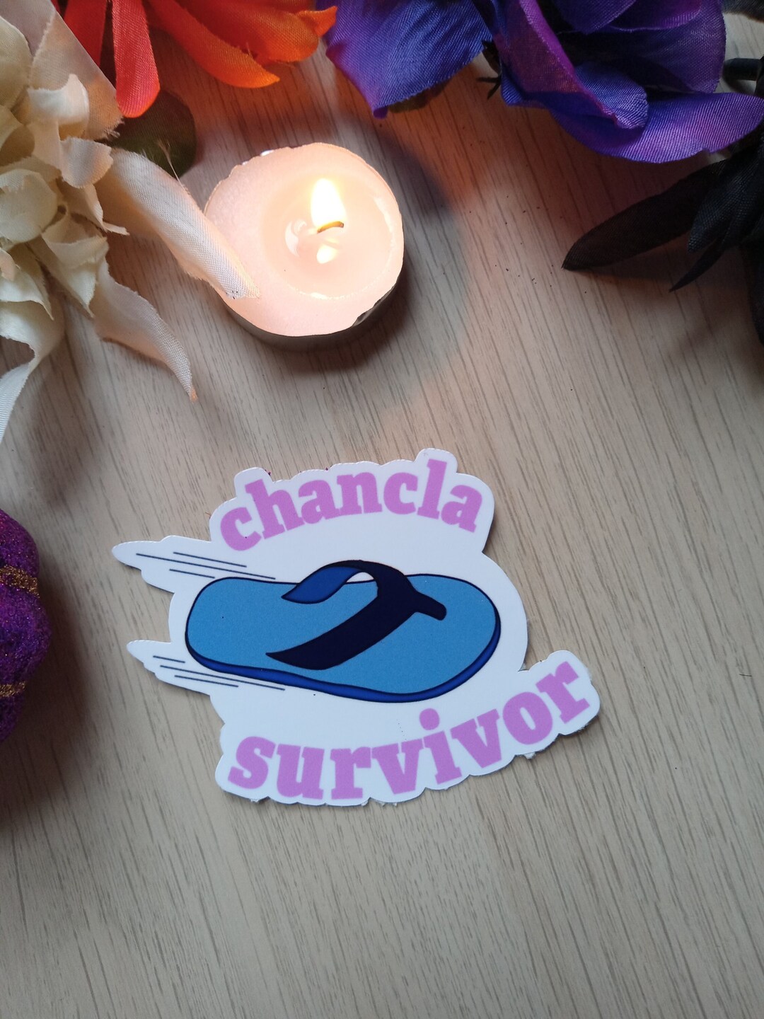 Chancla Surivor Sticker Vinyl Sticker Weatherproof Sticker - Etsy